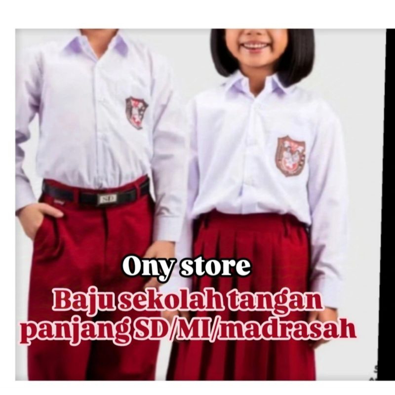 Jual SERAGAM SEKOLAH SD/BAJU PANJANG ANAK SD/BAJU SEKOLAH/kemeja puti ...