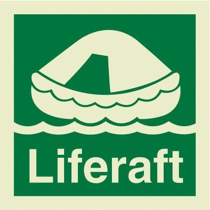 Jual Sticker Liferaft Fluorescent - Simbol IMO (Kode IMPA 334102), 15 ...