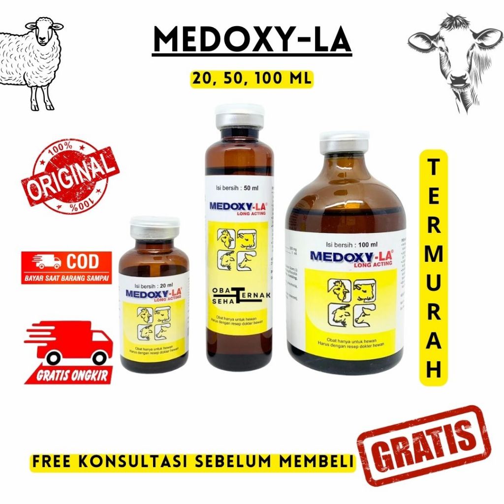 Jual MEDOXY LA 20 ML, 50 ML, 100 ML - LONG ACTING MEDION | Shopee Indonesia