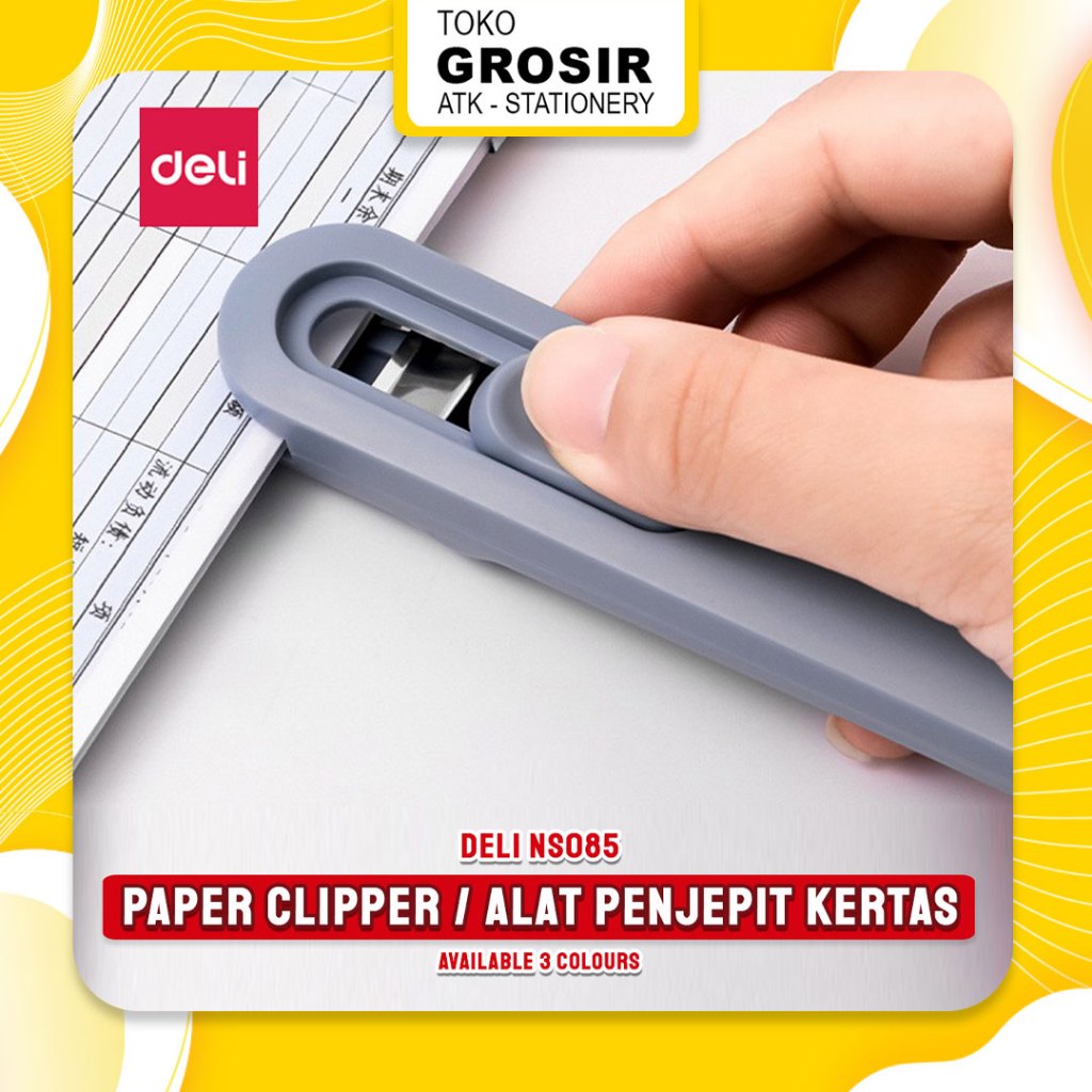 Jual Penjepit Kertas Otomatis / Paper Clipper / Fastener NUSIGN NS085 DELI Binder Clip | Shopee ...