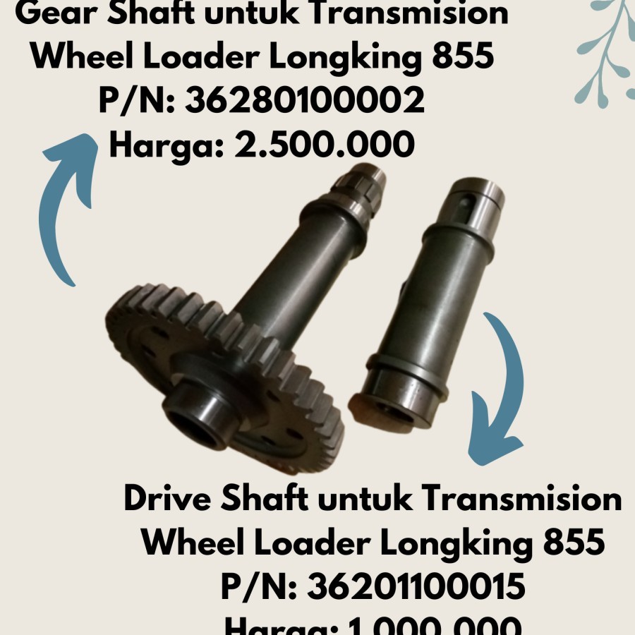 Jual GEAR SHAFT TRANSMISSION LOADER LONGKING | Shopee Indonesia