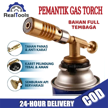 Jual RealTools Gas Torch Flame Gun Blow Torch Portable Kepala Las 818 Pemantik Api Panas & Besar ...