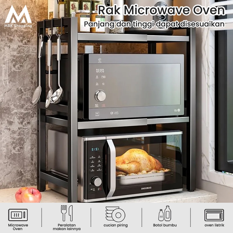 Jual Rak Microwave Oven Rak Bumbu Dapur Rak Penyimpanan Serbaguna ...