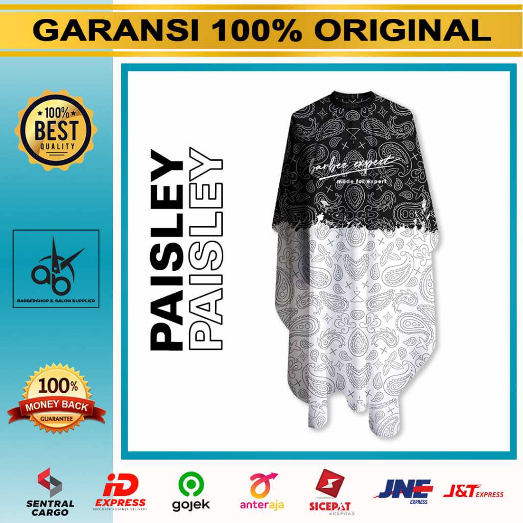 Jual Cape Barber Expert Premium Motif Paisley Limited Edition Kain Kip ...