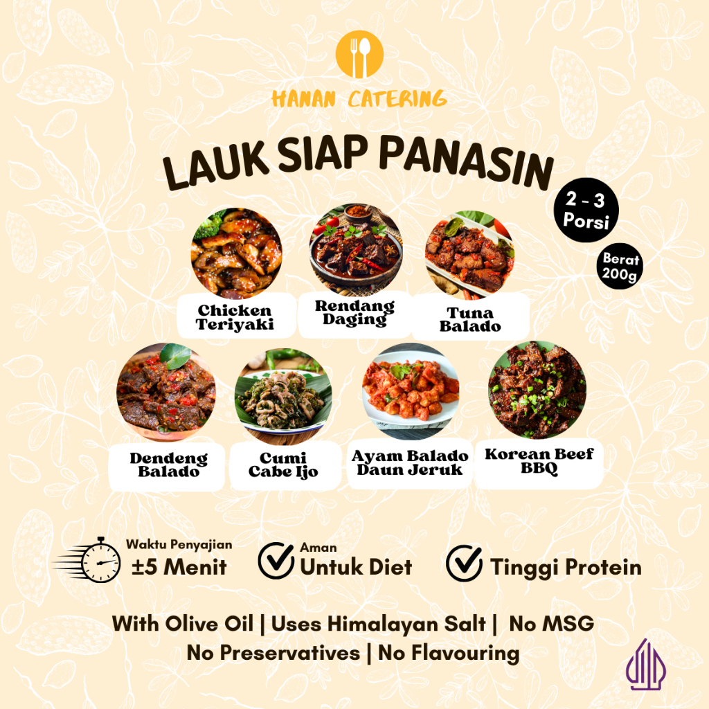 Jual HANAN CATERING - Lauk Siap Panasin - Instant Healthy (Lauk Sehat ...
