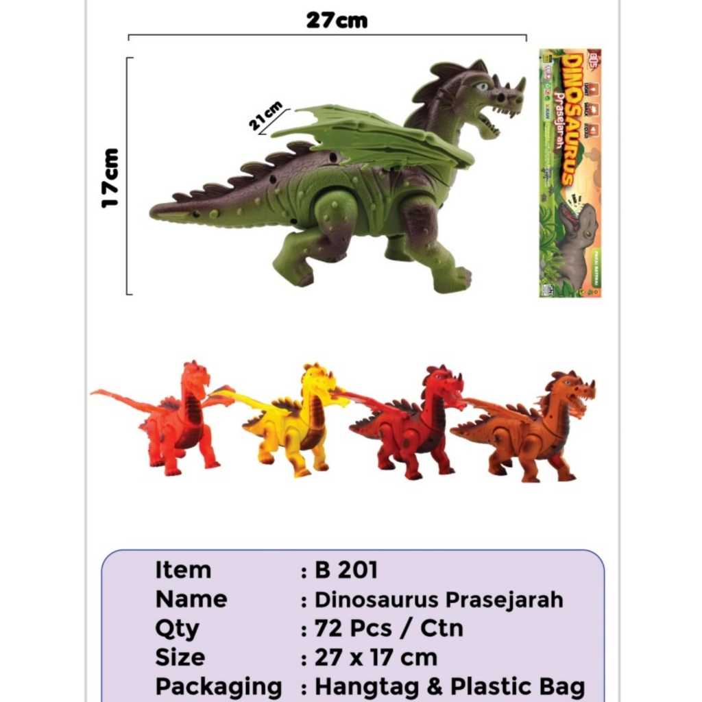 Jual Mainan Dinosaurus Naga Pra Sejarah Dragon berjalan menyala Naga ...