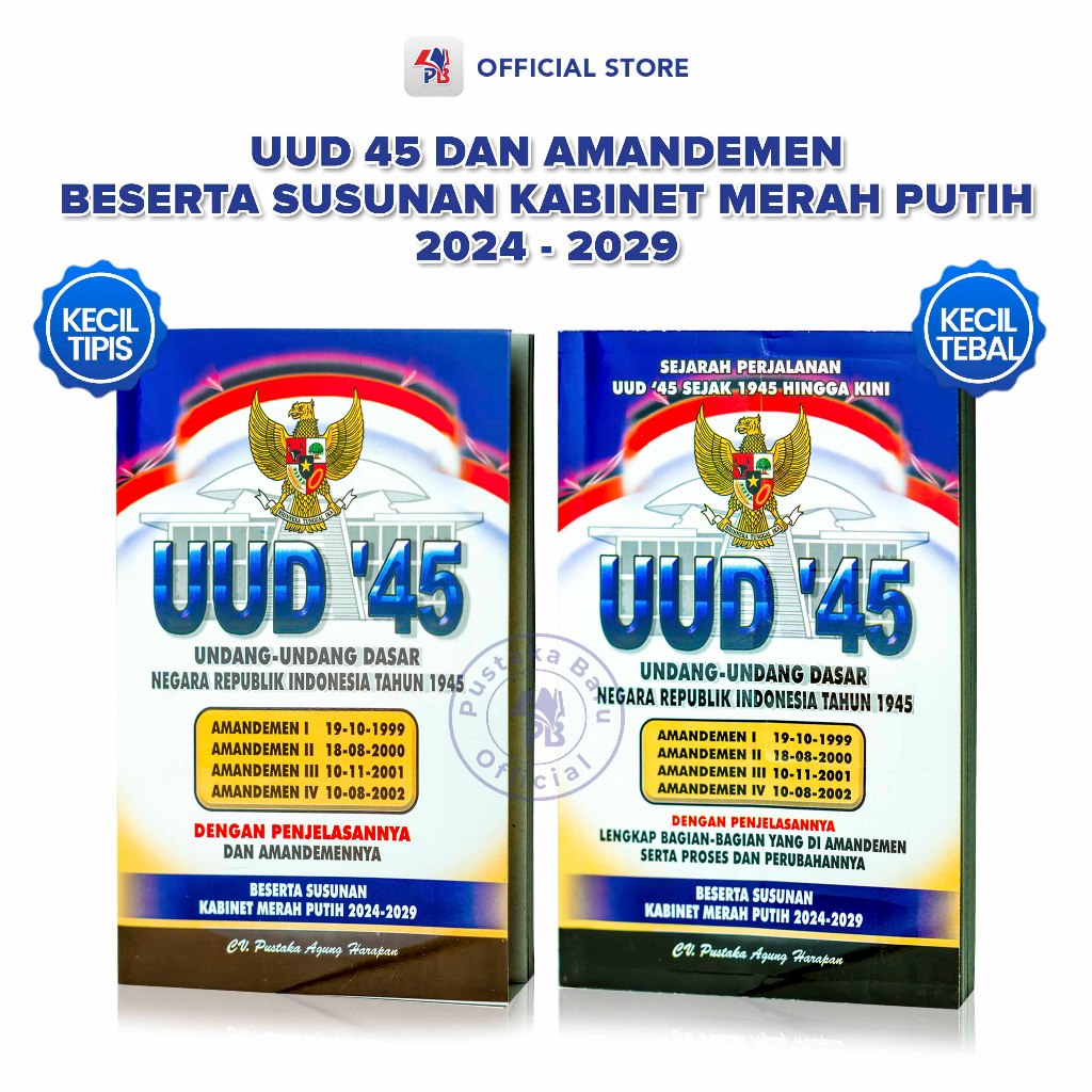 Jual UUD 45 Beserta Sejarah Perjalanan UUD 45 & Susunan Kabinet Merah ...