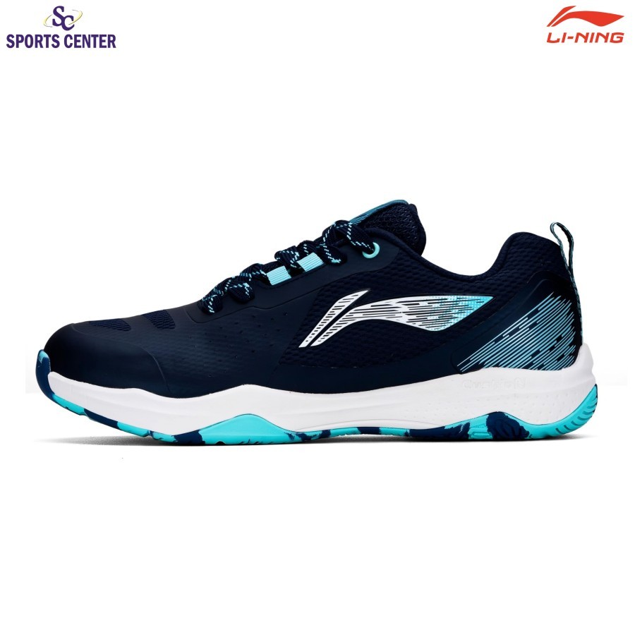 Jual New Sepatu Badminton Lining Hypersonic II AYTU039 Navy Mint Blue ...