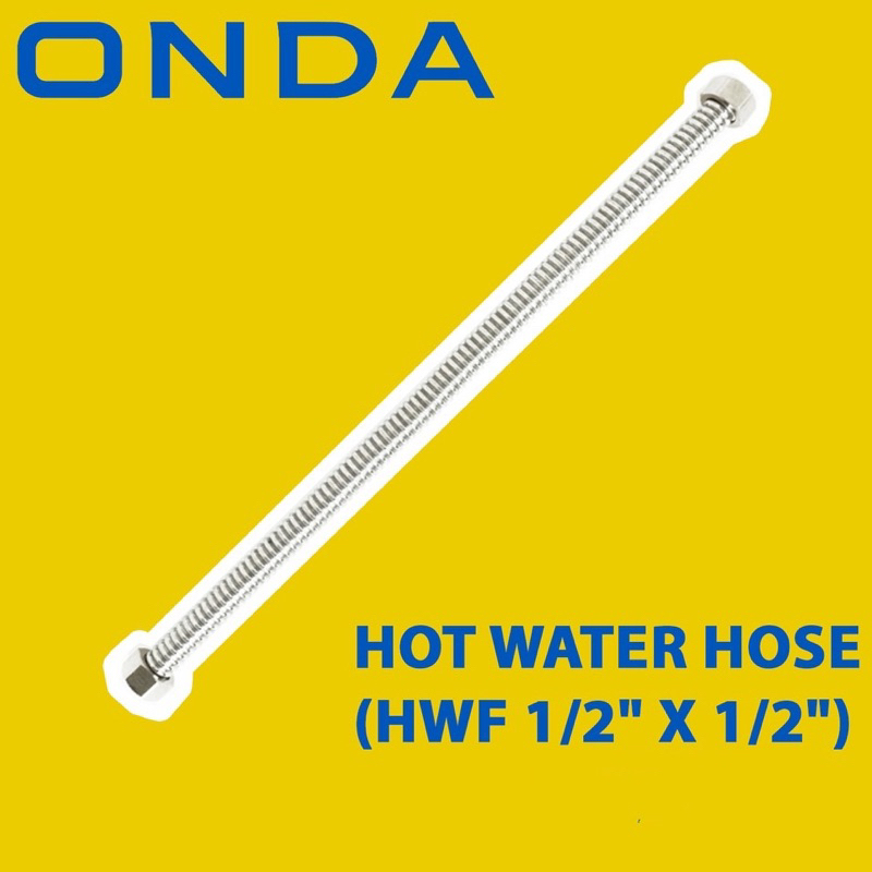 Jual SELANG FLEKSIBEL ONDA / ONDA HWF 1/2" x 1/2" (HOT WATER HOSE) 30 40 50 CM SELANG KAKU AIR ...