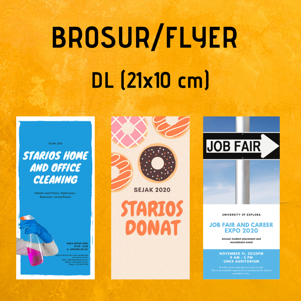 Jual [DL] Cetak Paket Brosur Leaflet Flyer Kilat Full Color Grosir 100 ...