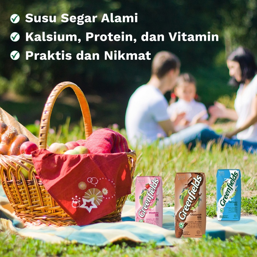 Jual [Triplepack] Susu Greenfields UHT Full Cream 950ml x 3 pcs | Shopee Indonesia