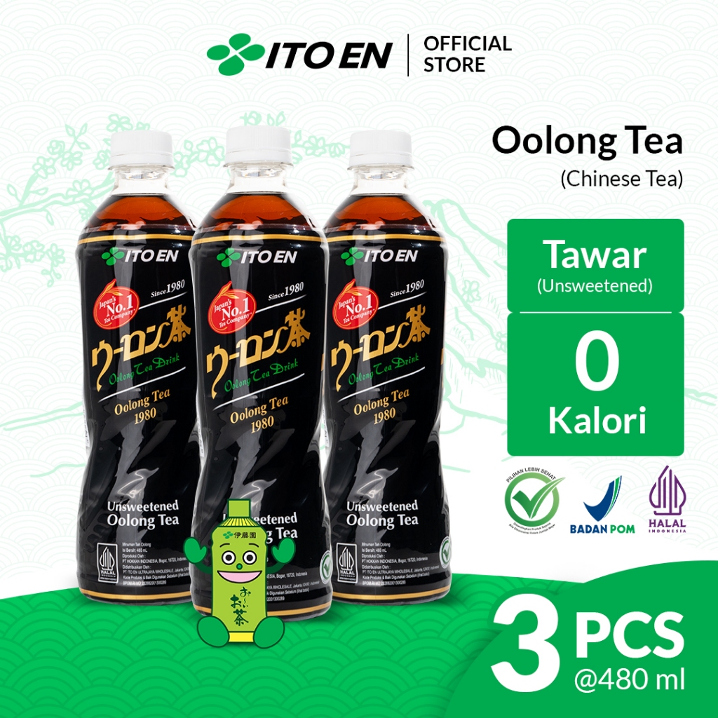 Jual ITO EN Oolong Tea No Sugar 480ml isi 3 pcs | Shopee Indonesia