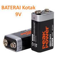 Jual BATERAI KOTAK 9V 9 V PEAK POWER BATRE BATU MULTITESTER AVOMETER ...