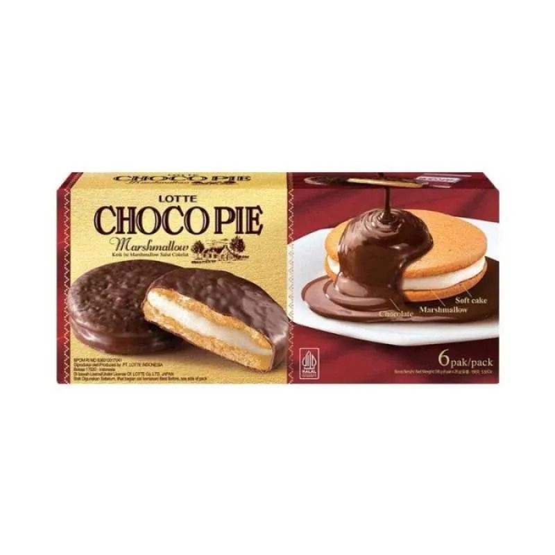Jual Lotte Choco pie Marshmallow 28gr ( 1 pack isi 6 pcs ) | Shopee ...