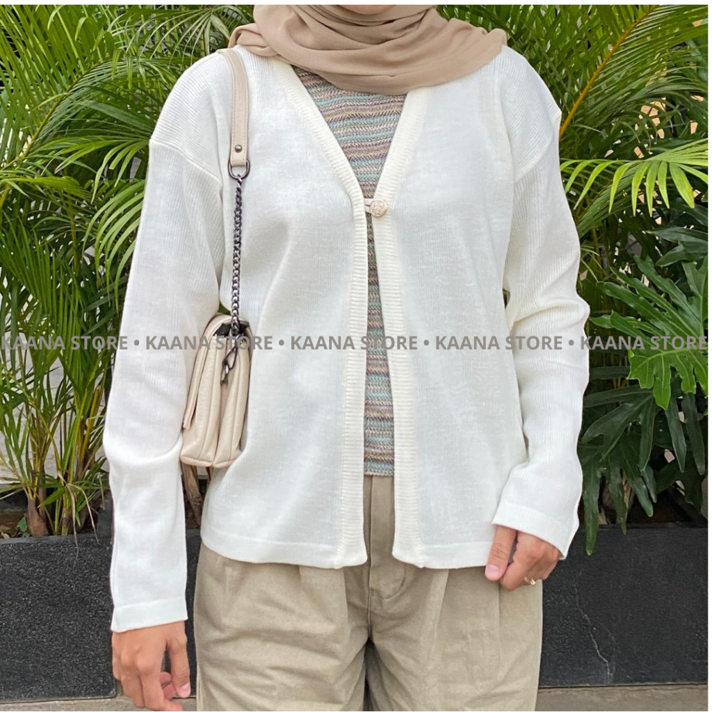 Jual Emily Cardigan Crop Knitwear Wanita-Cardigan Rajut | Basic Knit Cardi | Outer Rajut ...