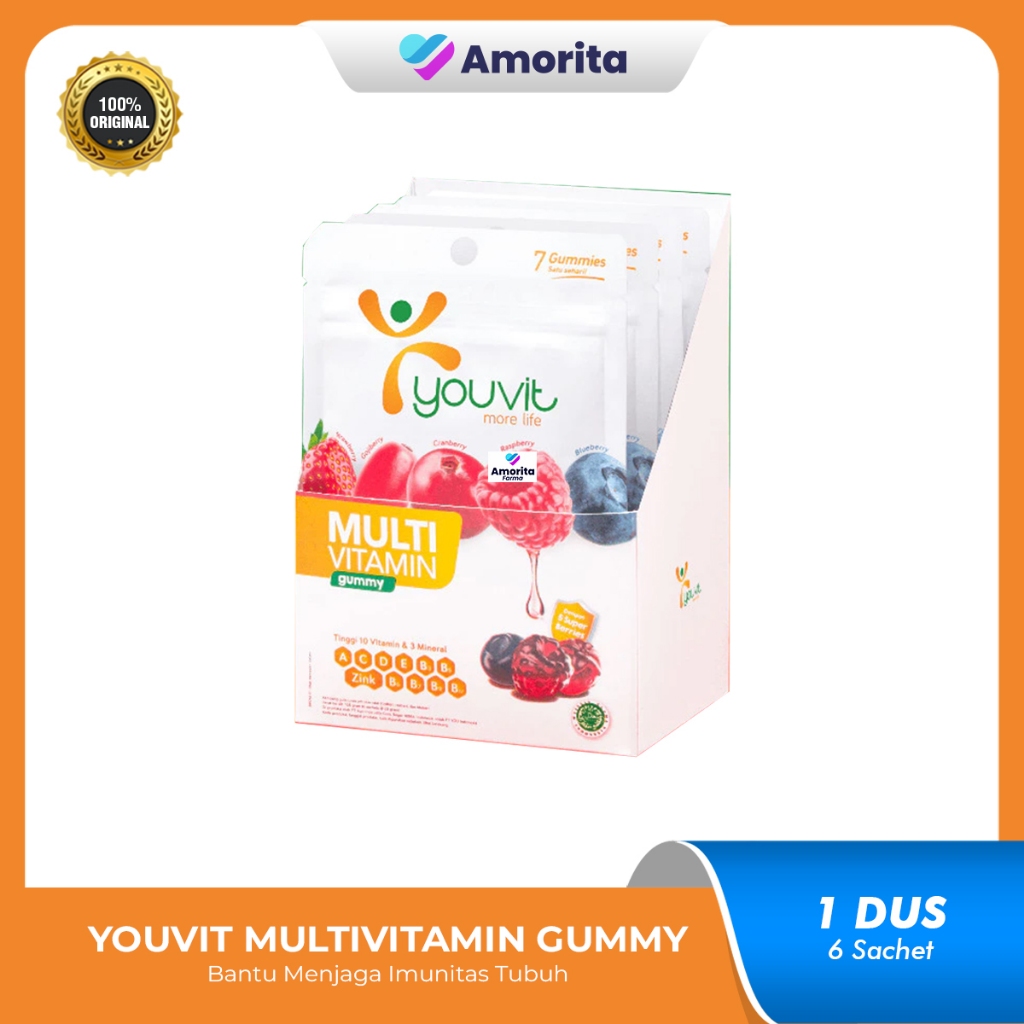 Jual Youvit Multivitamin Dewasa 1 Box 6 Sachet - Vitamin C, Vitamin D ...