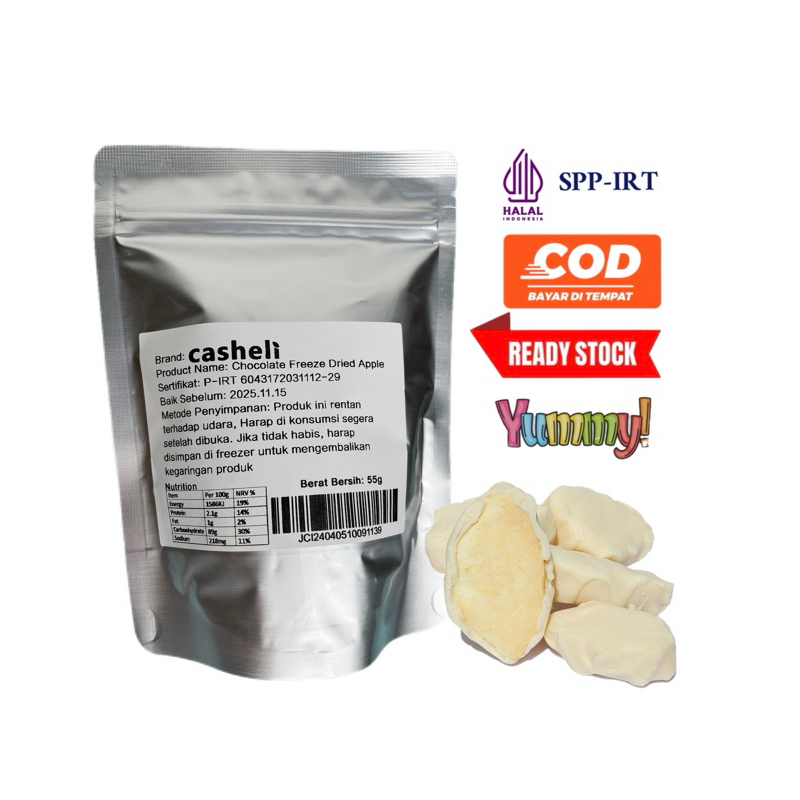 Jual casheli Crispy Apple 55g Freeze Dried Chocolate Coated Snack | Shopee Indonesia