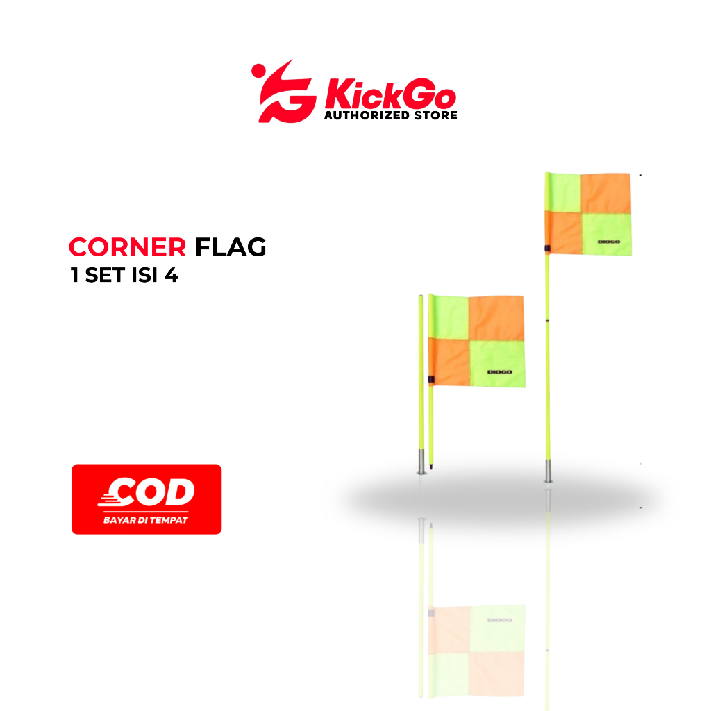 Jual KickGo Tiang Corner Bendera Sudut Sepak Bola Futsal Base Paku ...