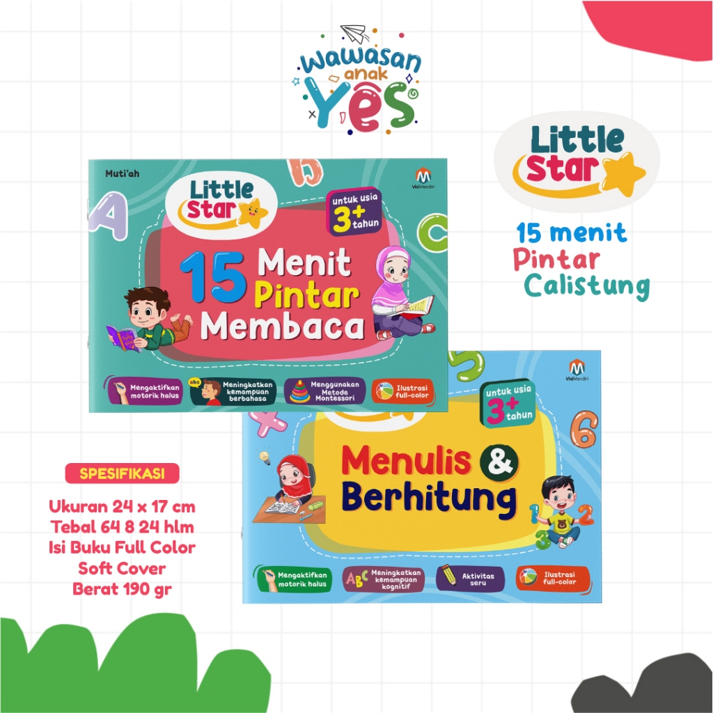 Jual buku little star 15 menit pintar lancar latihan belajar membaca ...