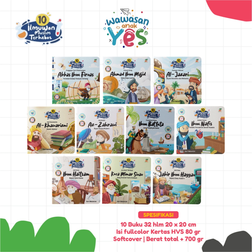Jual buku 10 ilmuwan ilmuan muslim terhebat cerita anak islami bergambar ziyadbooks official ...