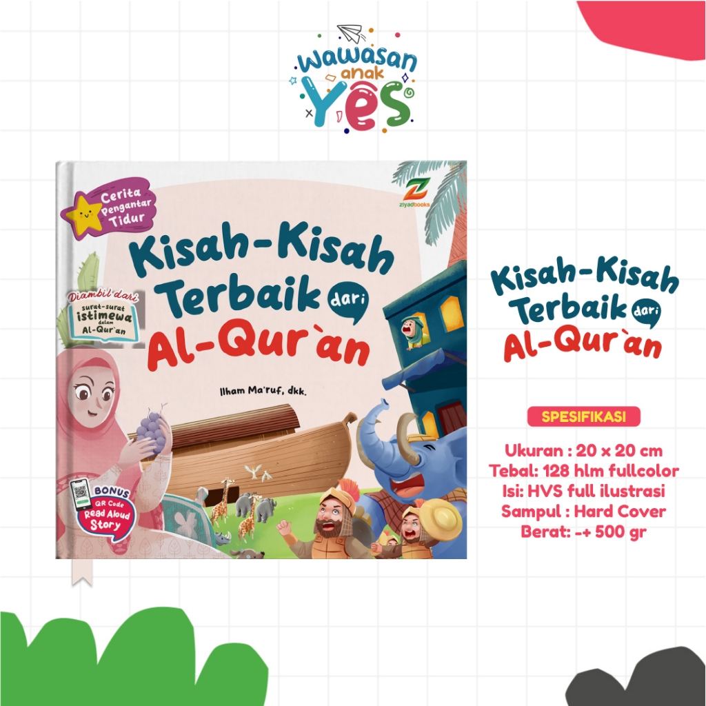 Jual buku cerita dongeng Kisah kisah Terbaik dari Al Quran anak muslim islami tk sd ziyadbooks ...