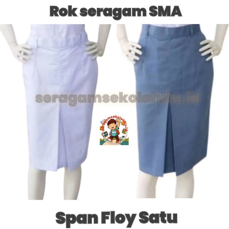 Jual Rok Span Pendek SMA SMP seragam sekolah warna abu-abu putih biru dongker | Shopee Indonesia