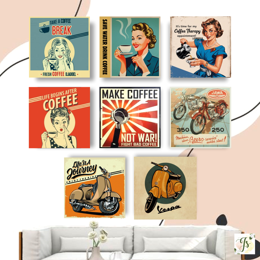 Jual Hiasan Dinding Tema Retro Vintage Lawas Jadul 70s (Ukuran 15X15 cm ...