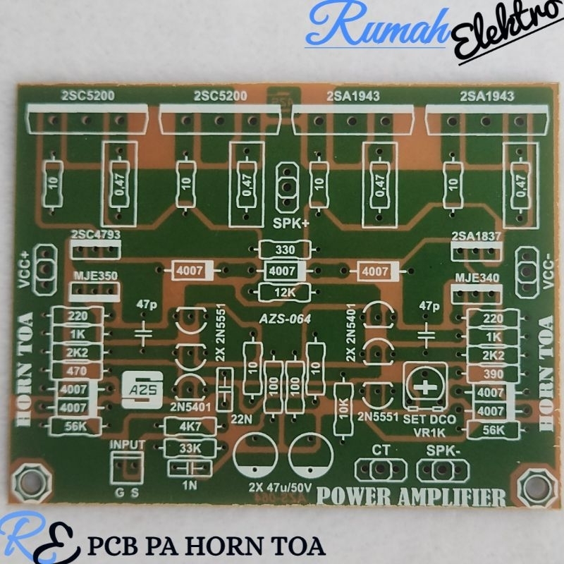 Jual PCB KIT POWER AMPLIFIER HORN TOA | Shopee Indonesia