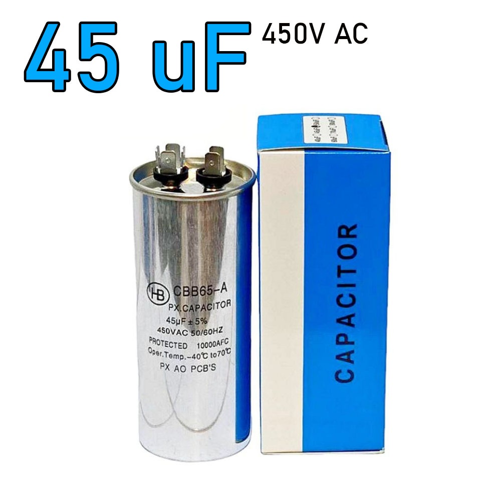 Jual CBB65 45 uF Motor Capacitor 450V AC Start Capacitor untuk AC dan Kompresor | Shopee Indonesia