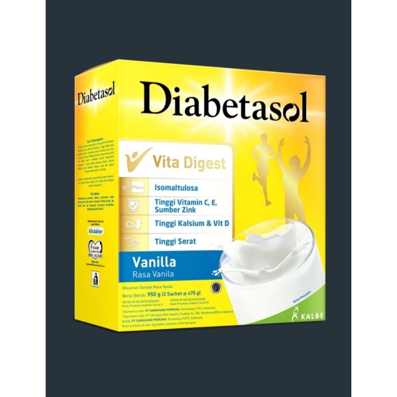 Jual Diabetasol Jumbo Vanilla Minuman Kesehatan 950 gr | Shopee Indonesia