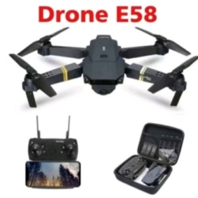 Jual Drone kamera E58 4k Quadcopter wifi lipat | Shopee Indonesia