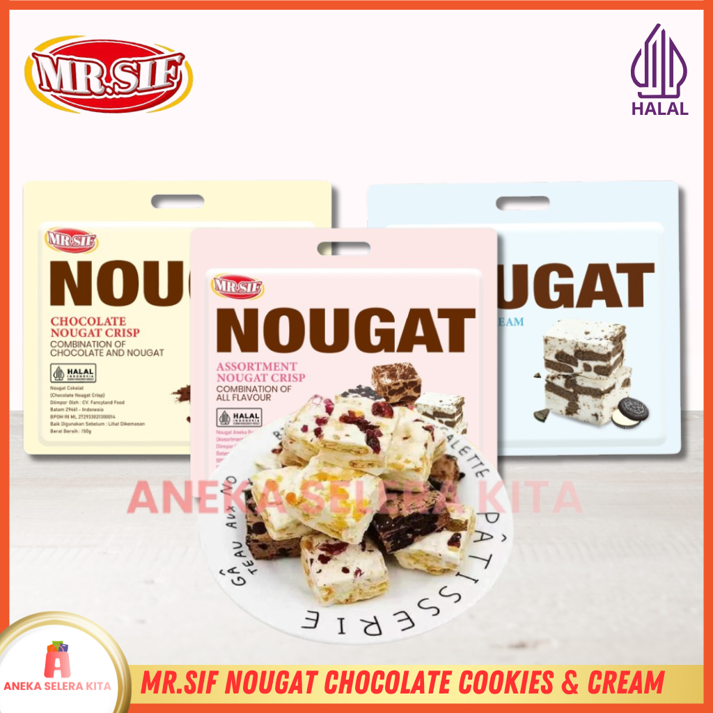 Jual MR.SIF Nougat Crips Rasa Chocolate Cookies & Cream 150gr | Shopee ...