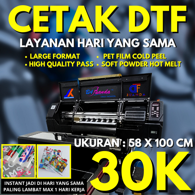 Jual Jasa Cetak Print DTF Sablon Custom Express Tinggal Press Permeter ...