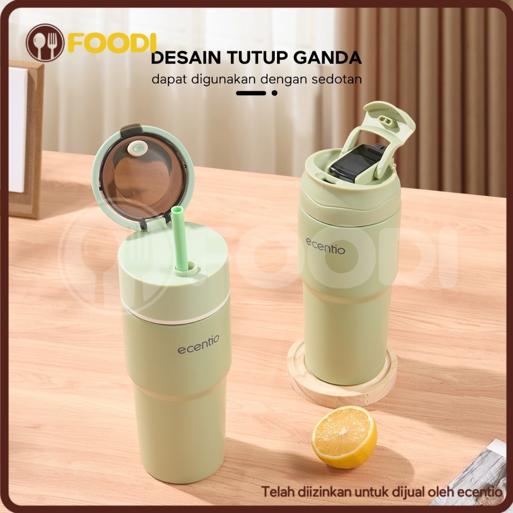 Jual ecentio & FOODI 2-IN-1 Juicer Blender Portable Tumbler Cup Stainless 700ML 316 stainless 10 ...