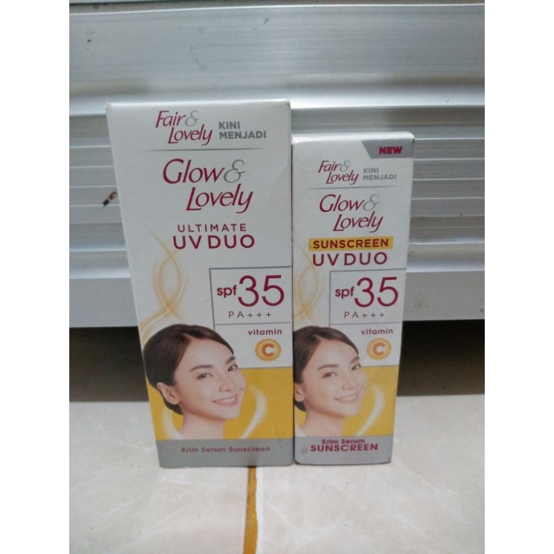 Jual Glow&Lovely Ultimate UV DUO spf 25 PA+++ Vitamin C 20g, 40g | Shopee Indonesia