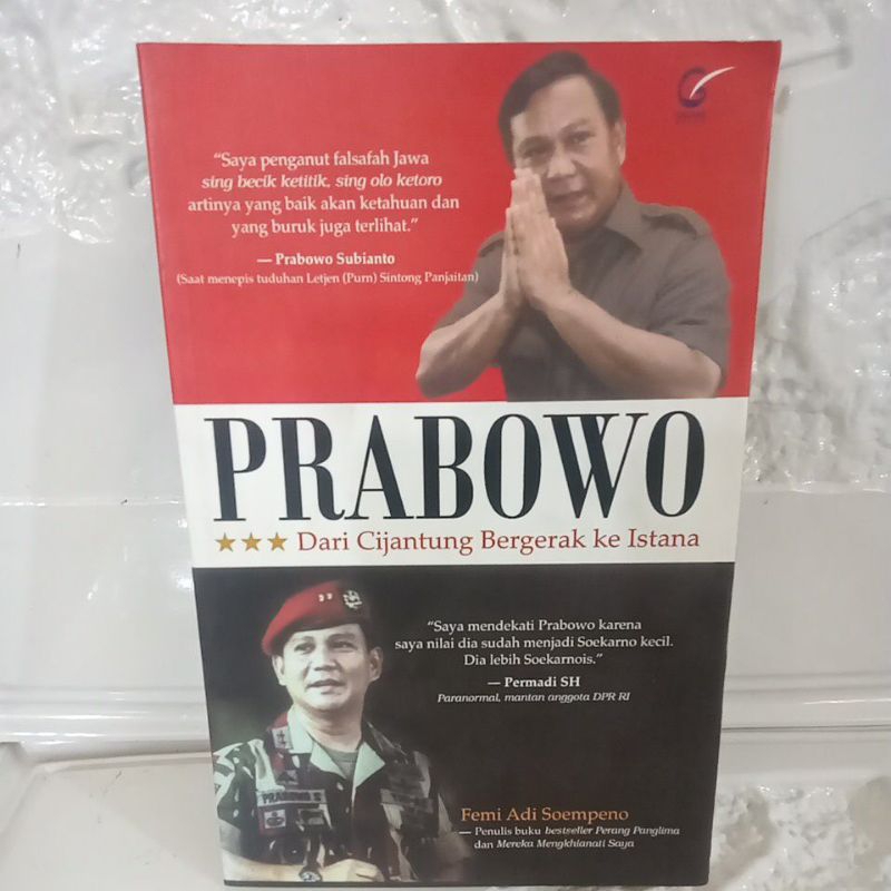 Jual Buku Original PRABOWO DARI CIJANTUNG BERGERAK KE ISTANA - FEMI ADI ...