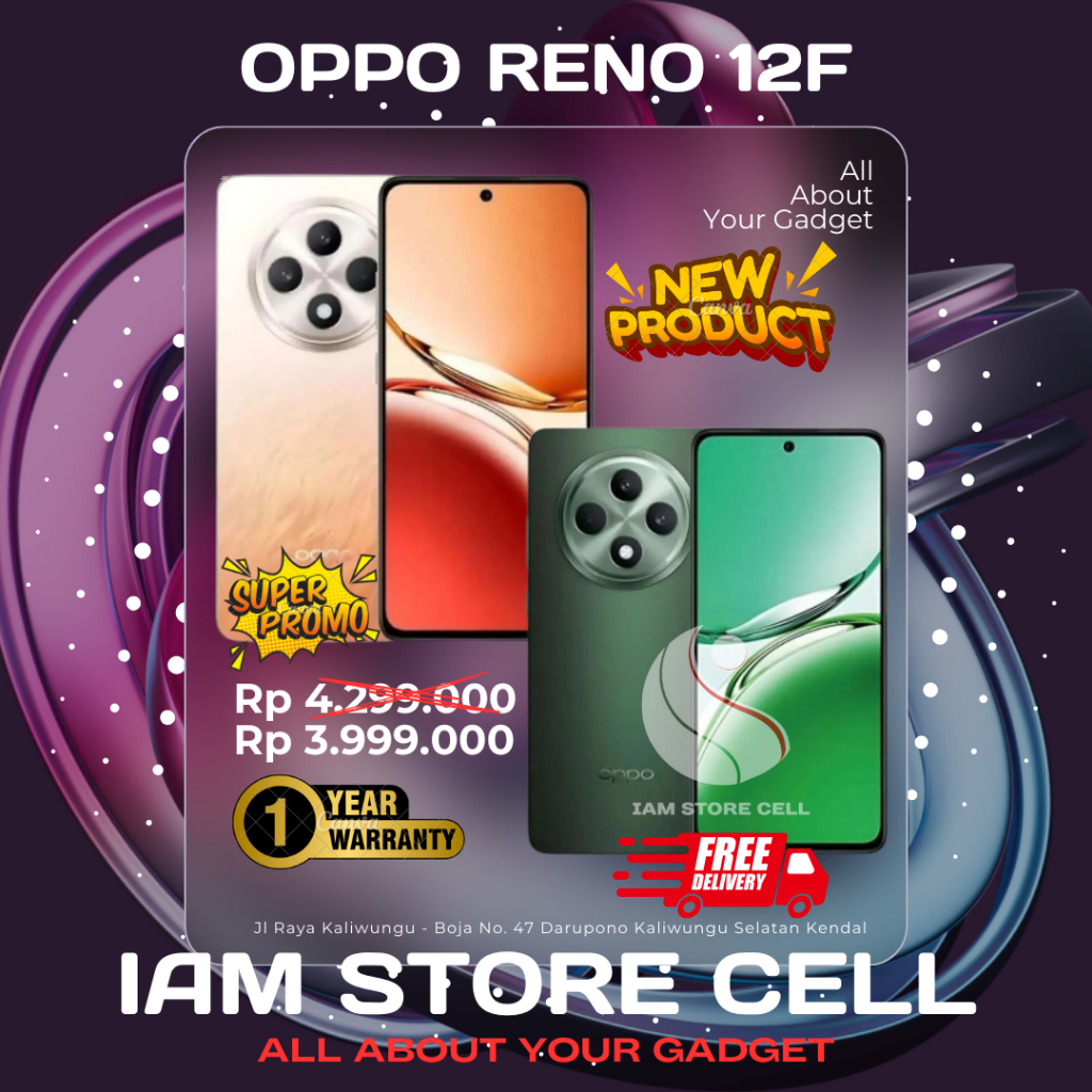 Jual Oppo Reno 12F 4G 8/256 Gb Garansi Resmi | Shopee Indonesia