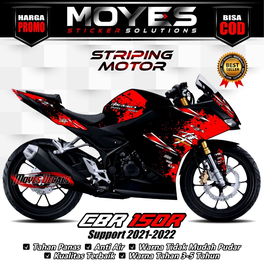Jual Striping CBR 150R - Decal CBR 150R - Stiker CBR 150R - Decal Stiker CBR 150R 2021-2022 ...