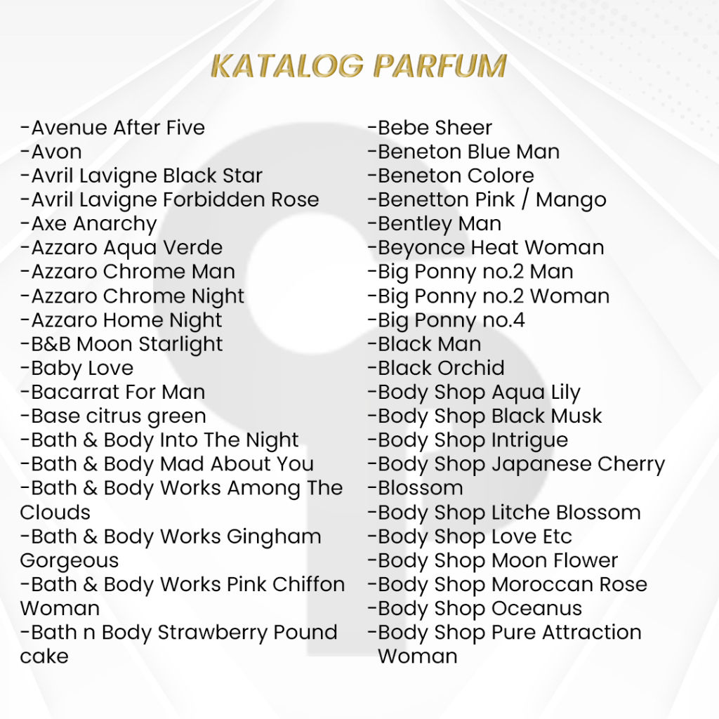 Jual LIST PARFUM | Shopee Indonesia