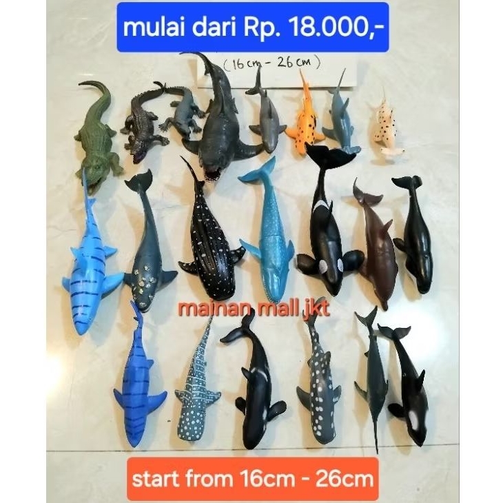Jual Mainan edukatif hewan laut shark - mainan edukasi paus Orca ...