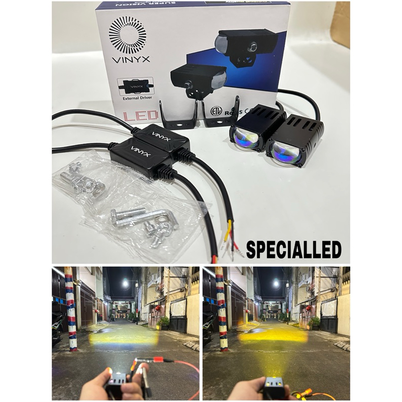 Jual Lampu Vinyx GT1 Sorot LED Laser Gun D3 Stang Motor Grill Mobil ...