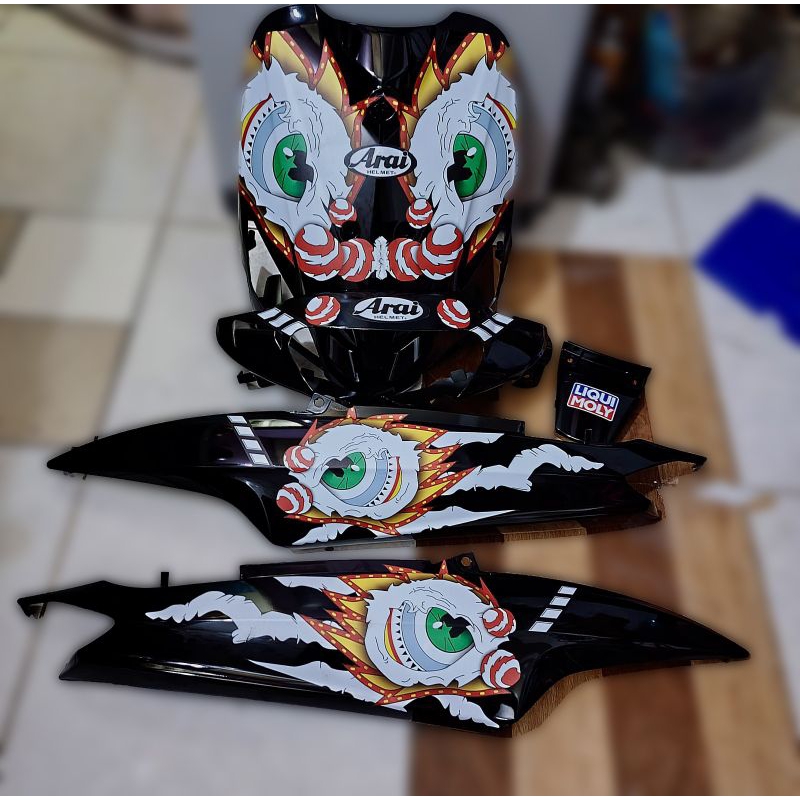 Jual STRIPING TRANSPARAN YAMAHA MIO SPORTY MOTIF CUSTOM ARAI BARONG | Shopee Indonesia