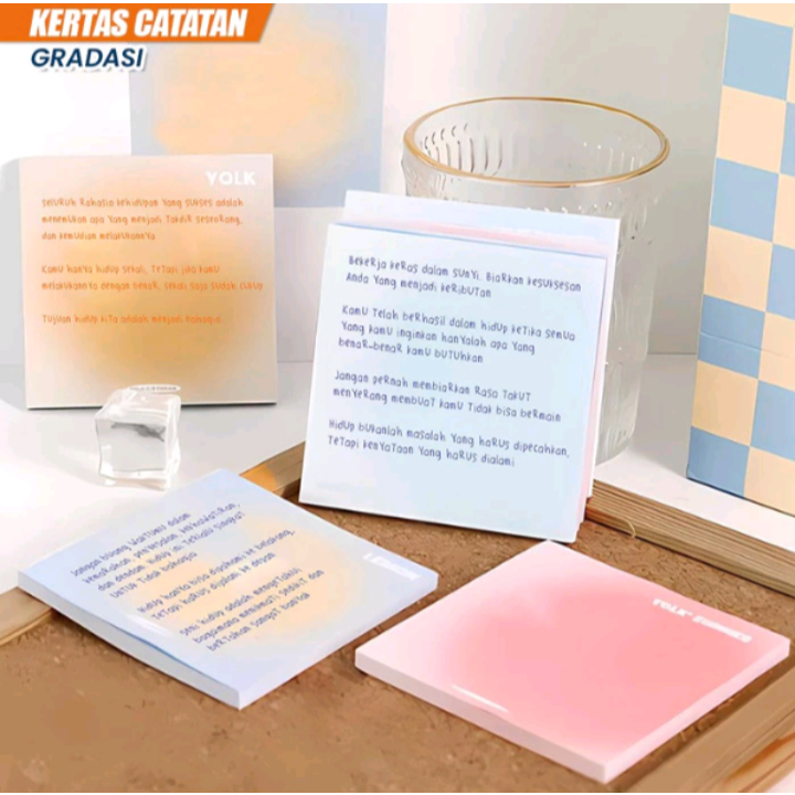 Jual Sticky Notes Gradasi Polos Isi 50 Lembar Alat Tulis Kantor Sekolah ...