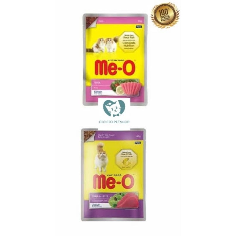 Jual Meo Me-o pouch 80 gr makanan kucing wet food | Shopee Indonesia