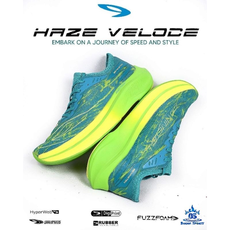 Jual 910 nineten Sepatu Lari original HAZE VELOCE SE - HIJAU TOSCA ...