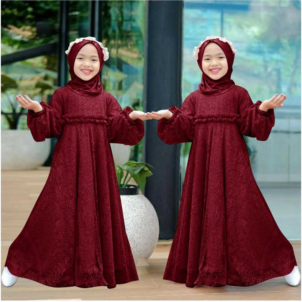 Jual Gamis Muslim anak usia 7-10tahun/Gamis Gandy/Maxi gamis anak ...