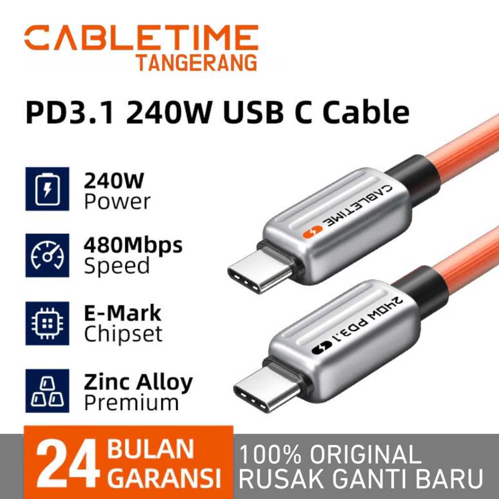 Jual Kabel USB Type-C PD 3.1 240W 5A Ultra Fast Charging Exclusive Series | Shopee Indonesia