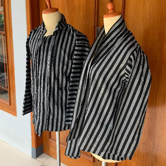Jual BAJU COUPLE SURJAN KEBAYA LURIK BIRU BAJU LURIK ADAT JAWA JOGJA SOLO KEBAYA LURIK SURJAN ...