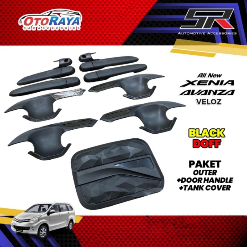 Jual ALL NEW AVANZA XENIA VELOZ 2012 2021 Paket Handle Cover +Outer Handle + Tank Cover HITAM ...