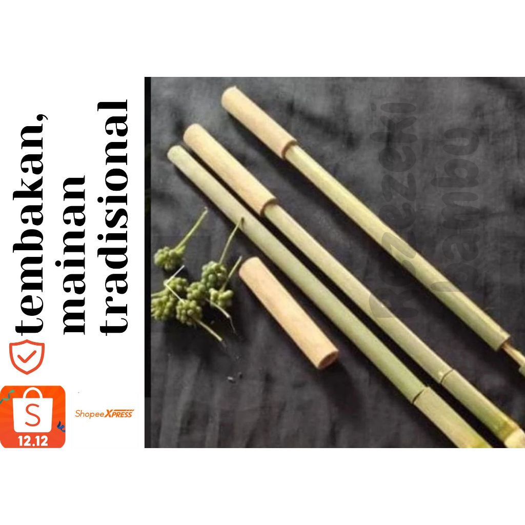 Jual Mainan Tradisional Pletokan 10 pcs Tembakan Bambu. peluru kertas ...